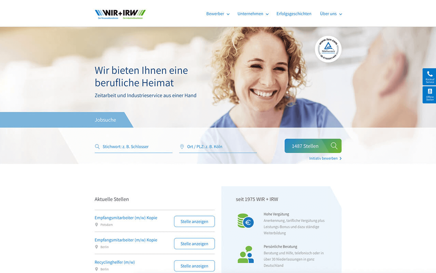 Wir+Irw | Website Relaunch | SUNZINET